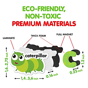 Foam Magnets and Magnetic Letters for Toddlers and Kids - ABC Alphabet Magnets for Refrigerator and Dry Erase Board - Baby Magnets for Fridge and Whiteboard - Ideal for Kids!