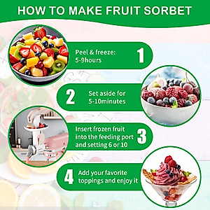 OTOmitra Frozen Fruit Soft Serve Maker for KitchenAid Stand Mixer, Dairy-Free Fruit Desserts Maker, Frozen Yogurt Maker, Dishwasher-Safe Sorbet Maker, Natural Ice Cream Maker Attachment
