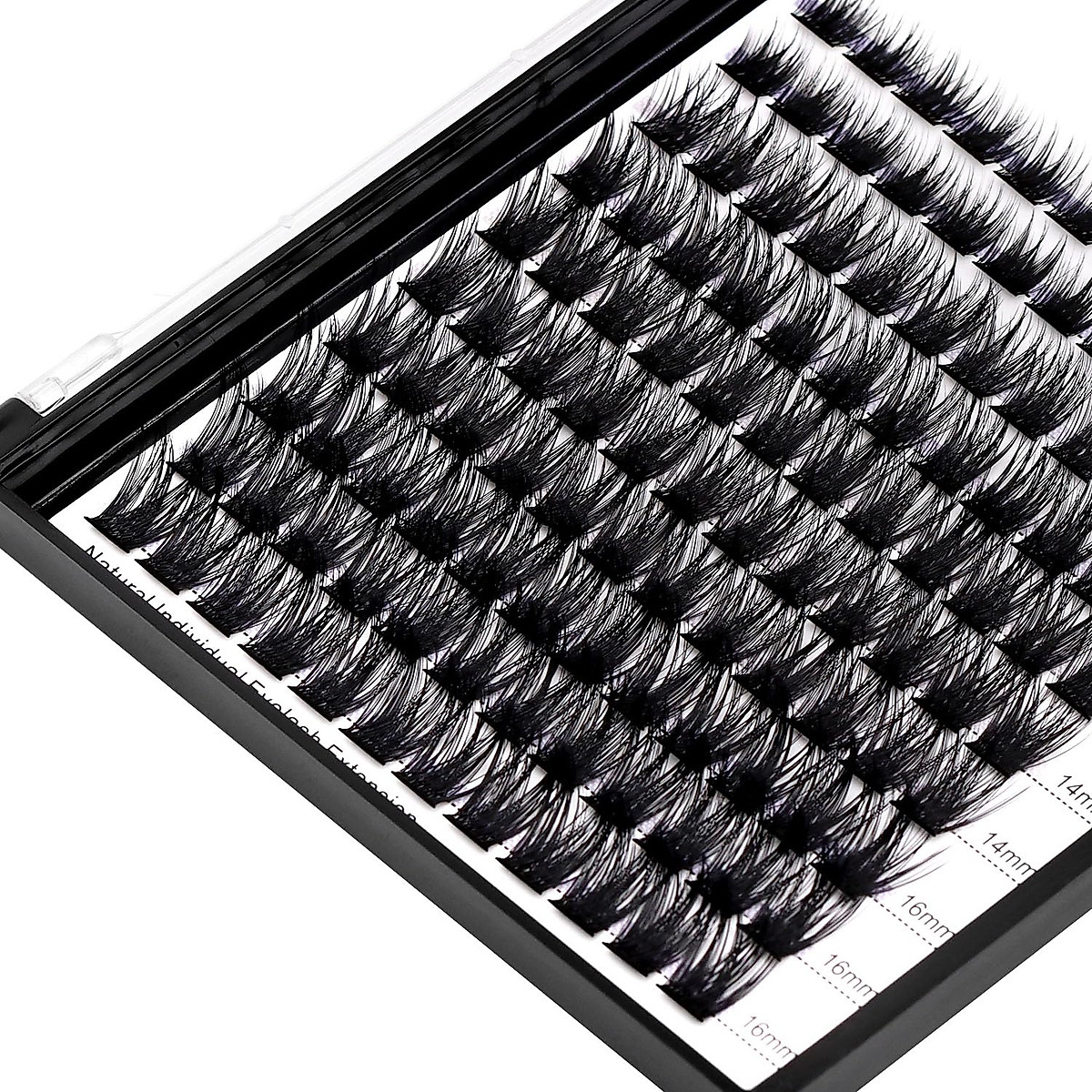 Dedila 120 Clusters Mixed 8-10-12-14mm/10-12-14-16mm Individual False Eyelashes Dramatic Look Wide Stem Natual Long Volume Eye Lashes Extensions Beauty Tools (Mixed 10-12-14-16mm)