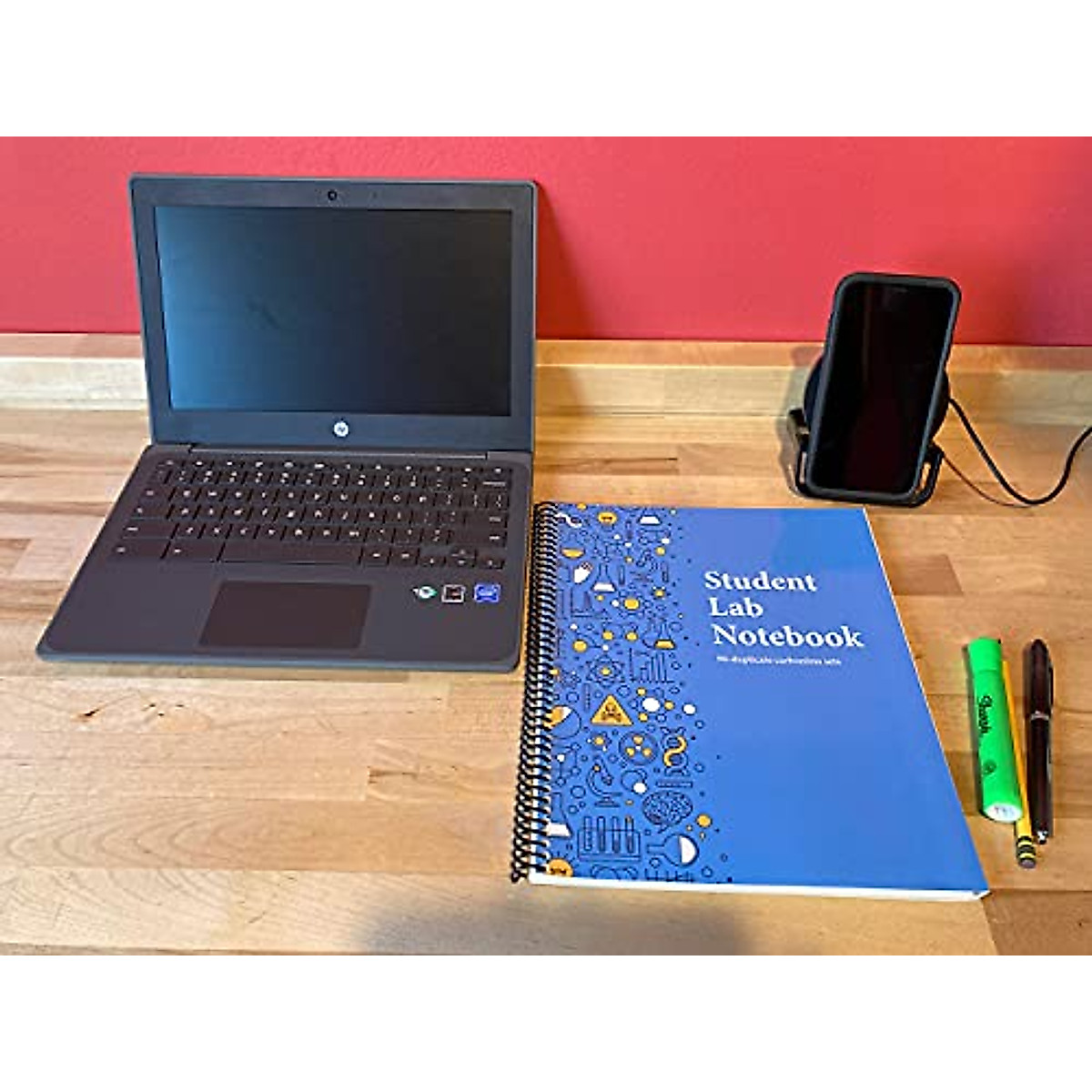 Student Lab Notebook (50 duplicate page sets): perforated carbonless sheets with smooth coil spiral binding