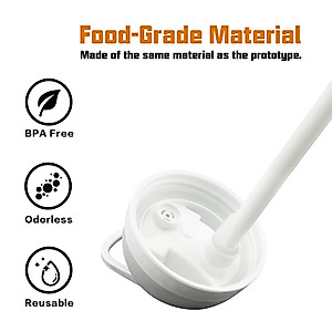 Straw Replacement for Owala Water Bottle 32oz 25oz 24oz 14oz, 6 Pack Reusable Straws with Cleaning Brush for Owala FreeSip Insulated Stainless Steel Water Bottle, Accessories Parts for Owala