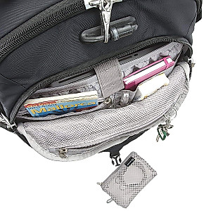 Pacsafe Venturesafe EXP45 Anti-Theft Carry-On Travel Backpack, Black