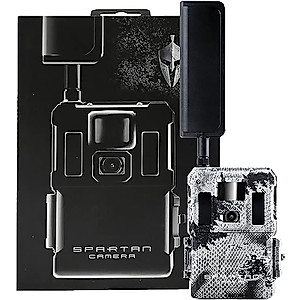 Spartan GoLive2 4G LTE Trail Camera, Live Stream,Anti-Theft GPS,On-Demand Image&Video Capture,Real-time Updates,Built-in Lithium Battery,Blackout,Areus Camo + 32GB SD Cards (2PK) (GoLive 2M 4G/LTE)