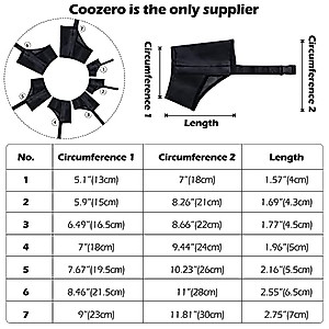 CooZero Dog Muzzles Suit, 7 PCS Anti-Biting Barking Pet Muzzles Adjustable Dog Muzzle Mouth Cover for Small Medium Large Extra Dog - Black (7 PCS)