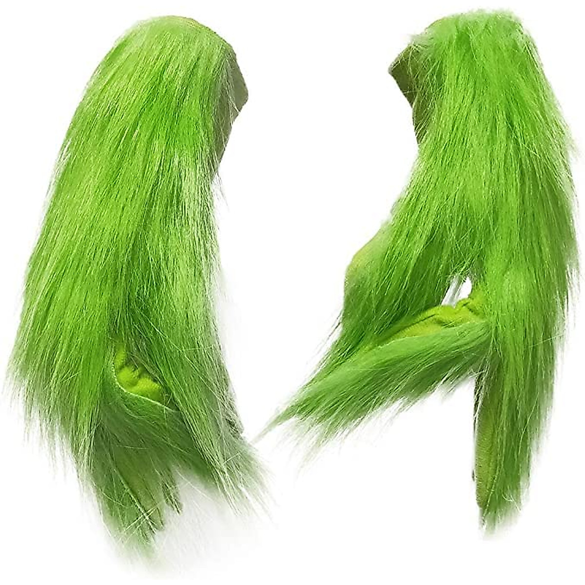 WPOYM Green Fluffy Plush Gloves. Christmas Monster Gloves. Halloween Cosplay Costume Accessories. Adult Child Christmas Cosplay Gloves(Gloves version)