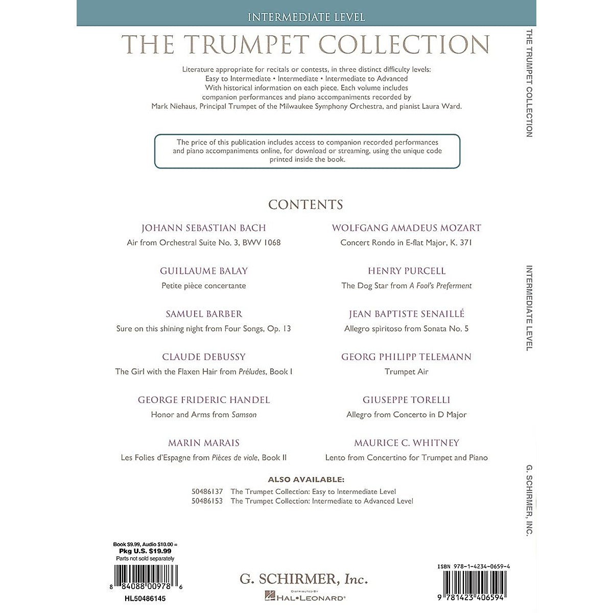 The Trumpet Collection - Intermediate Level Book/Online Audio (G. Schirmer Instrumental Library)