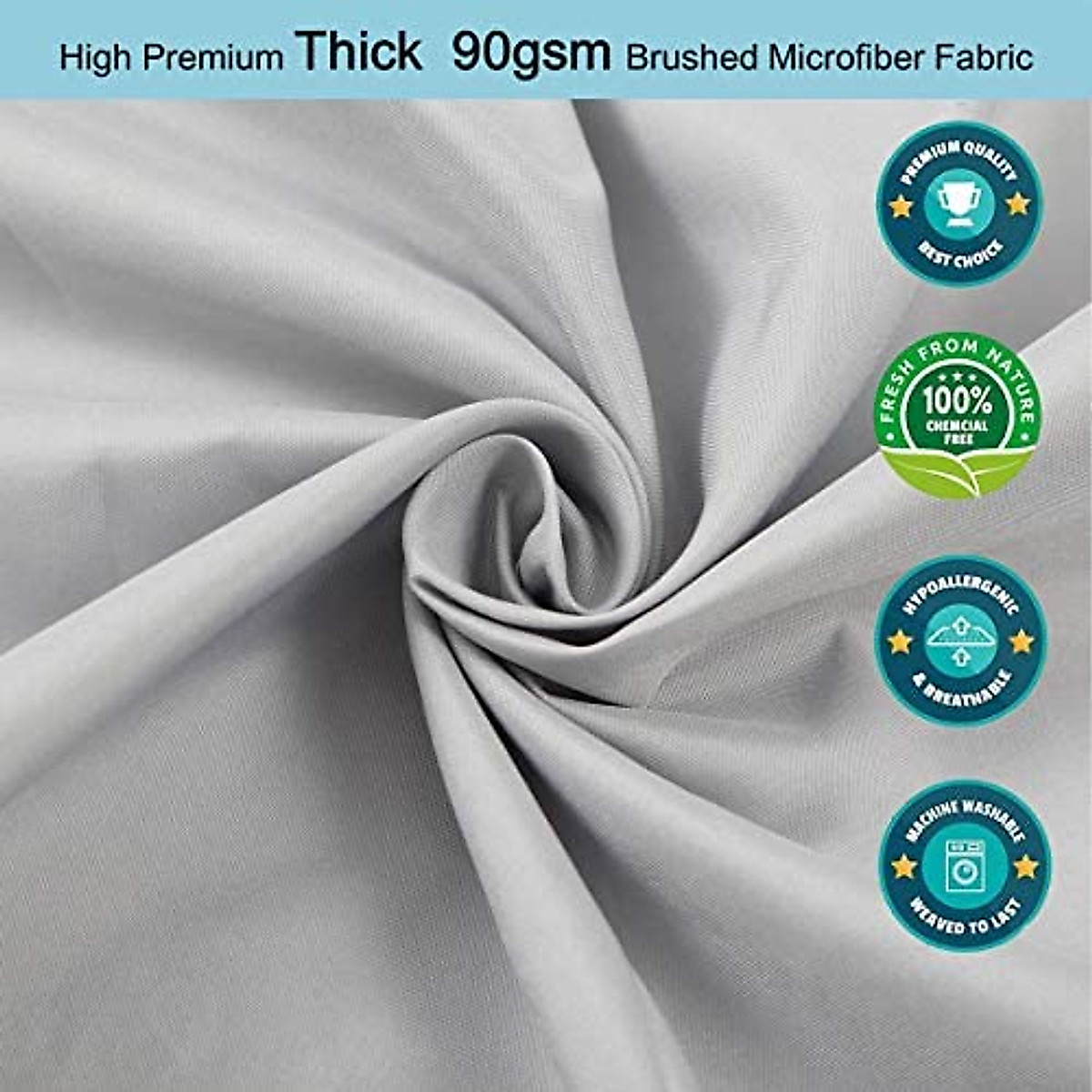 Crib Sheets, Crib Sheets for Boys | Baby Boy Crib Sheets | Microfiber Crib Fitted Sheet for Standard Crib and Toddler Mattress (Gray and Navy, 2 Pack)