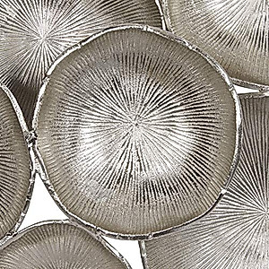 Deco 79 Aluminum Abstract Wall Decor, 24" x 5" x 20", Silver