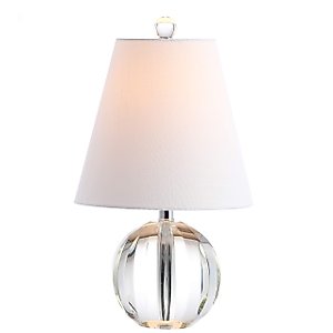 JONATHAN Y JYL2079A Goddard 16" Crystal Ball/Metal LED Table Lamp Glam Transitional Bedside Desk Nightstand Lamp for Bedroom Living Room Office College Bookcase LED Bulb Included, Clear