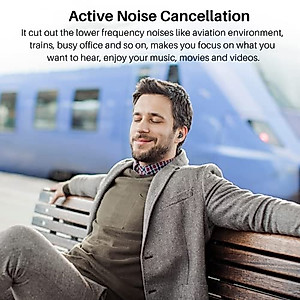 TOZO NC7 Hybrid Active Noise Cancelling Wireless Earbuds Black & TOZO NC7 Protective Silicone Case Blue