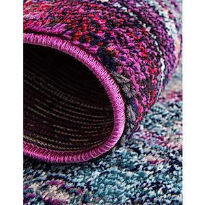 Rugs.com Theia Collection Rug – 2' 7 x 12' Runner Multi Medium Rug Perfect for Hallways, Entryways