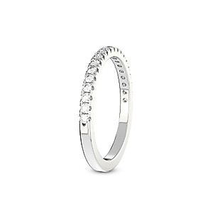 FRIENDLY DIAMONDS 1/4 Carat Lab Grown Diamond Band Ring | 14K White Gold | AnnLab Diamond Band Ring | FG-VS1-VS2 Quality