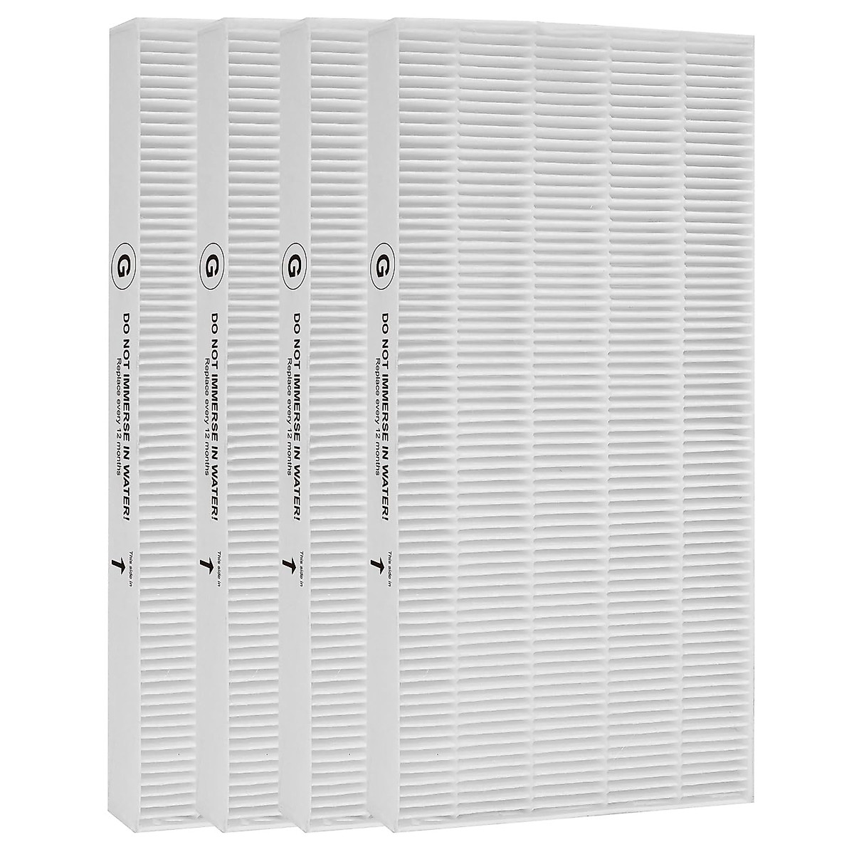 Hichoryer HRF-G Replacement Filter, Compatible with Honeywell HPA020B HPA020 & HPA030B HPA030 & HPA075/080 Series and HPA175/180 Series Air Purifier, Part Number HRF-G1/HRF-G2 4 Pack