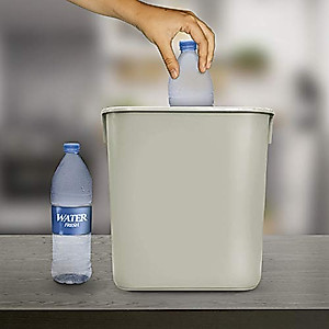 Acrimet Wastebasket Bin 13QT (Plastic) (Light Gray Color) (Set of 4)