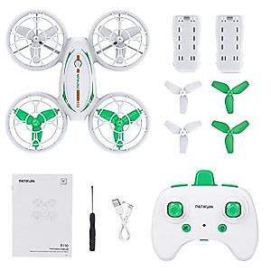 PATIKUIN Drones for Kids RC Mini Drone with LED Lights for over 8 years old Boys and Girls Beginners, RC Helicopter Quadcopter with Five Cool Light Effects, Auto Hovering, 3D Flip, Remote Control Headless Mode, Circumflight and Emergency Paddle Stop