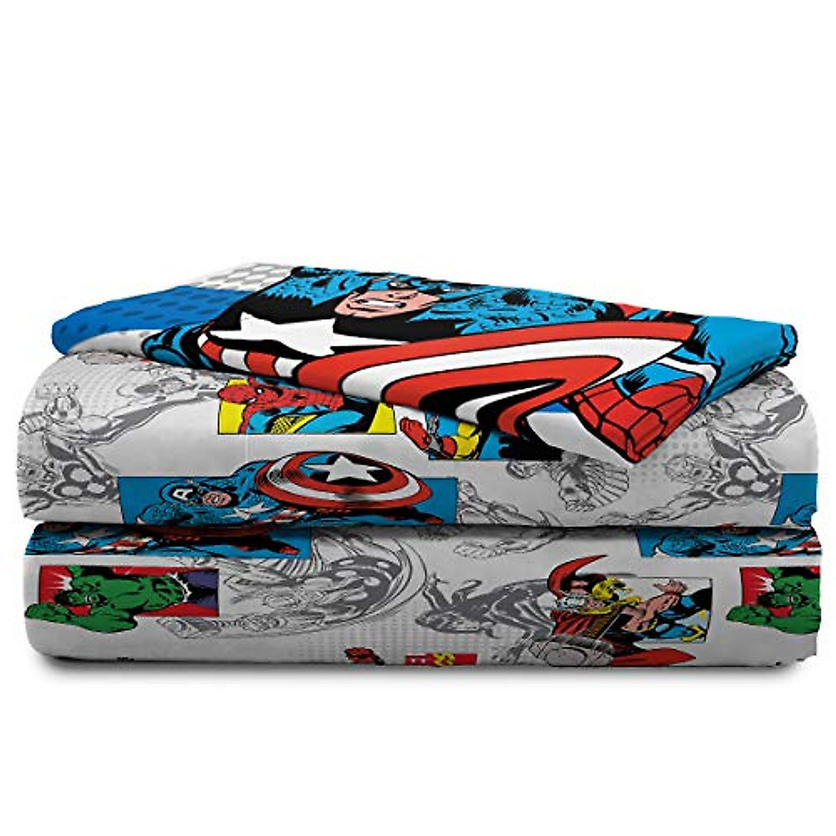 Jay Franco Comics Avengers Good Guys 4 Piece Twin Bed Set (Offical Marvel Product)