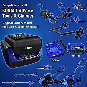 CaliHutt 【Upgrade 40V 6.0Ah Replacement Battery for Kobalt 40V MAX 2540C-06 High Capacity Lithium-ion Battery KB440-03 KB2540C-06 KB640-03 KB240-06 for Cordless Power Tools