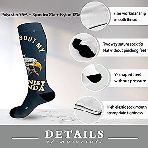 AGREY Womens Trouser Socks Biden Tube Men Sock Athletic Crew Socks Fashionable askk me about my feminist agendaa Knee High Boot Socks Men's