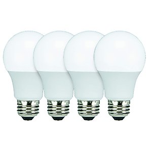 TCP L9A19D1527K4 LED 60 Watt Equivalent | Light Bulbs, A19 Shape, Soft White, 4 Count