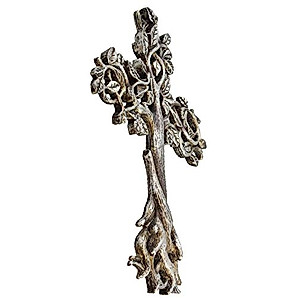 Old River Outdoors Tree of Life Wall Cross 11 1/2" - Decorative Spiritual Art Sculpture Antique Silver Finish