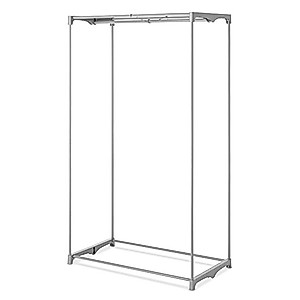 Whitmor Clothes Rack with Cover Portable Wardrobe Clothes Closet with Hanging – 36” W x 64” H x 19.75” D – Perfect for Home, Storage Room, Dorm, etc. – Not for Outside Use - No-Tool Assembly