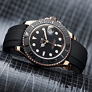 MCXGL Rubber Watch Band Compatible with Rolex Yacht Master Oysterflex Submariner GMT Daytona Strap Waterproof Bracelet Watch accessories 20mm