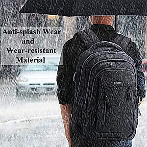 Vaupan Business Travel Laptop Backpack, Water Resistant College Computer Bag Gifts with USB Charging Port for Men & Women Fits 15.6 Inch Notebook (Deep Red)