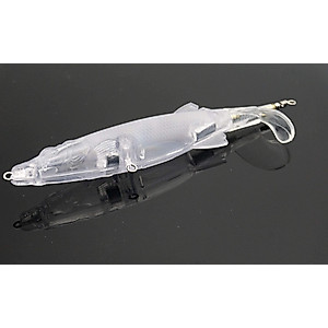 Free Oval Eye 5pcs Unpainted Plopper Bait Fishing Hard Clear Lure Body 130mm 13.6g Blank Lures PL3