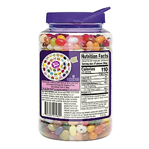The Jelly Bean Planet 36 Huge Flavors 42.5 oz Jar - Jelly Beans - Chewy Fruit Flavored Candy - Gluten free Snacks - Candy Bulk - Party Gift