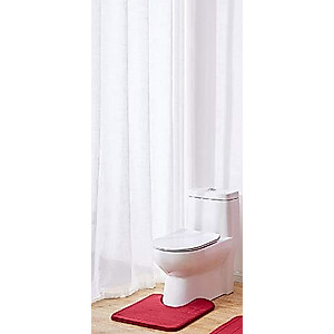 Memory Foam Toilet Bathroom Mat, Soft and Comfortable U-Shaped, Thick Water Absorption Non-Slip and Machine Wash and Easier to Dry for Bath Commode 20 X 24 Inches Contour Rug (Burgundy)