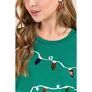 NLCAC 6 Pairs Christmas Earrings Xmas Holiday Present Bow Earrings Bulb Drop Dangle Earrings Christmas Party Jewelry