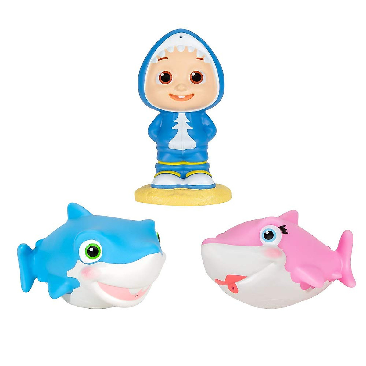 CoComelon Bath Squirters (2 Shark & JJ), Blue