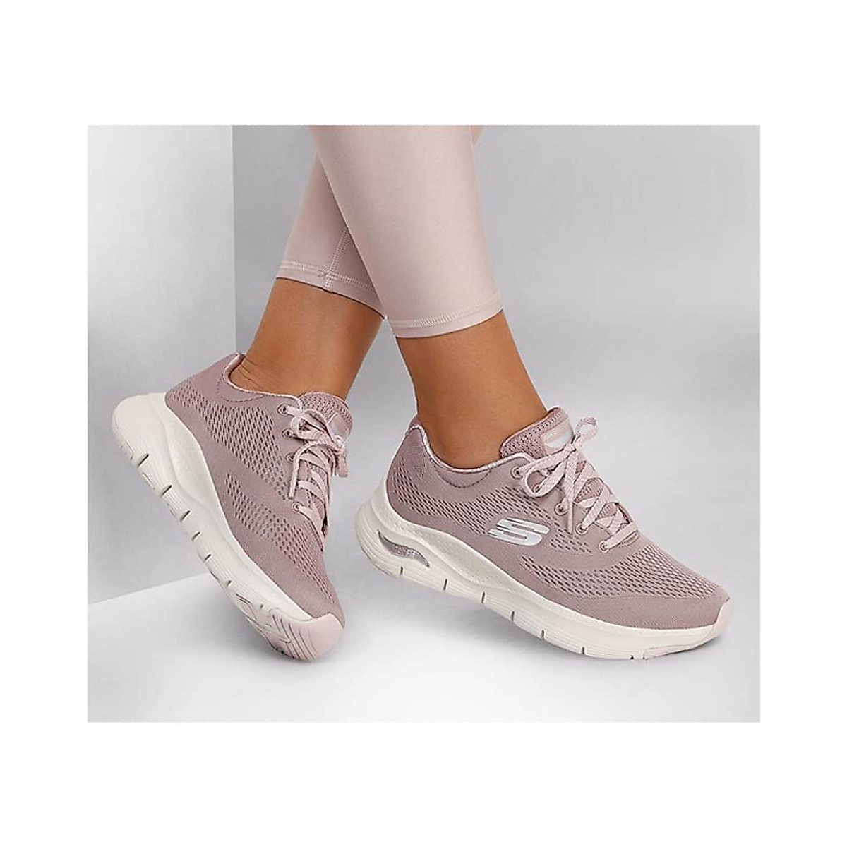 Skechers Women's Arch Fit - Mauve Mesh/Light Pink Trim US 9 Purple