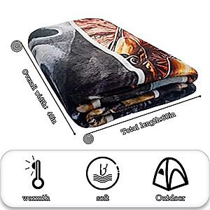 Horror Movie Blankets for Adults，Halloween Fleece Horror Throw Blanket for Couch,Bed and Sofa.Soft Cozy Fuzzy Blankets,Lightweight Flannel Blanket (60"× 40")