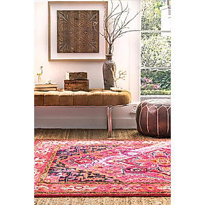 nuLOOM Vintage Mackenzie Accent Rug, 3x5, Violet Pink