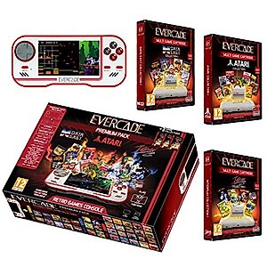 Evercade Premium Pack Includes 3 Cartridges Collections: Atari Volume 1, Interplay Volume 1 and Dataeast Volume 1 - Electronic Games