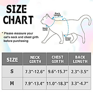 Supet Cat Harness and Leash Escape Proof, Adjustable Breathable Cat Vest Harness with Reflective Trim, Cat Leash and Harness Set for Large Small Cats Kittens Puppies
