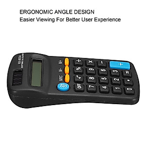 PATIKIL Basic Calculator, 8 Digit LCD Display Calculator 4 Function Small Desktop Calculator Battery Powered Handheld Calculator for Home Office, Black