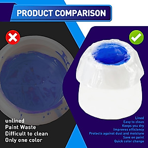 Paint Sprayer Parts, 50 Pcs Paint Sprayer Bags, 7.8'' X 11.8'' Sprayer Cup Liners, Transparent Spray Gun Cup Canister Liners for Wagner Paint Sprayer