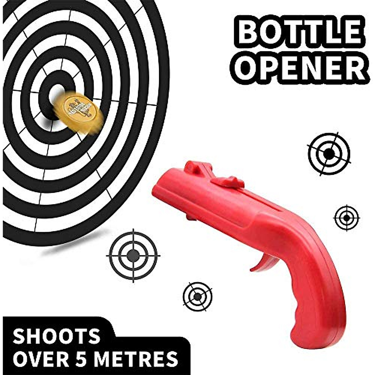 Cap Gun Beer Bottle Opener, Bottle Openers party favors [ 3 in 1 Pack] Gamer bottle opener for BBQ, Party, Bar, Drinking Bottle Opener with family, friends and drinking buddies