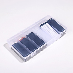 Jutieuo 3 Pack Mascara Brushes Storage Boxes, 6-Grid Clear Plastic Organizer Box Container with Hinged Lid for Disposable Makeup Tools/Applicator/Swabs/Brushes
