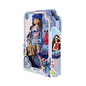 Disney ily 4EVER Dolls Disney 100 - Stitch 11.5" Tall with 13 Points of Articulation, Two Complete Mix-and-Match Outfits and Glittery Mickey Ring for You!