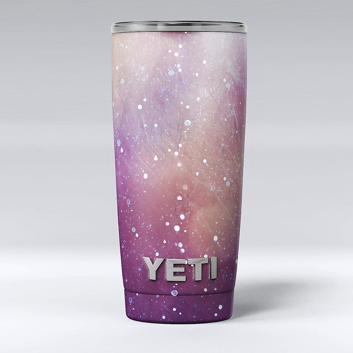 Design Skinz The Grungy Purple and Orange Scratched Surface - Skin Decal Vinyl Wrap Kit Compatible with The Yeti Rambler Cooler Tumbler Cups