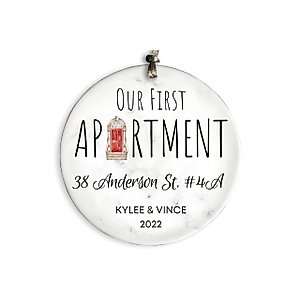 2023 Personalized Our First Apartment Ornament, Custom Home Address Christmas Ornament, Couples New Apartment Ornament, Realtor Client (Design E)