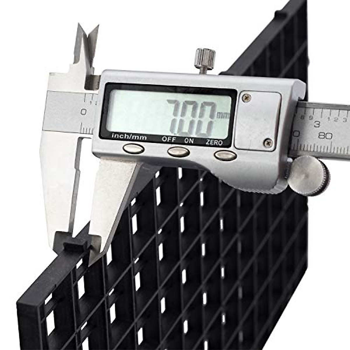 OIIKI 4 PCS Egg Crate for Aquarium, Fish Tank Bottom Isolation, Grid Tank Divider Tray for Mixed Breeding(Black)