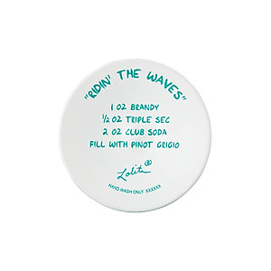 Enesco Designs by Lolita Riding the Waves Hand-Painted Artisan Wine Glass, 15 Ounce, Multicolor