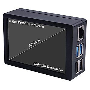 GeeekPi 3.5 inch Touch Screen with Case for Raspberry Pi 4, with Fan and Heatsinks, 320x480 Resolution TFT LCD Display for Raspberry Pi 4 Model B (Raspberry Pi Board NOT Included)