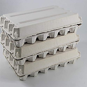 YARDWE Egg Cartons Set| 5 Pcs Cardboard Egg Cartons,- Friendly Recycled Material Biodegradable Reusable Egg Trays with Lids