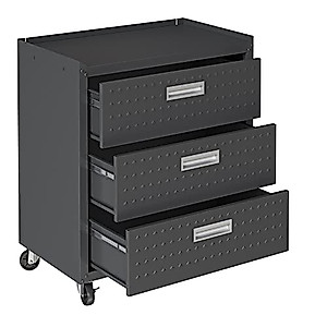 Manhattan Comfort Fortress Storage Units, Charcoal Gray