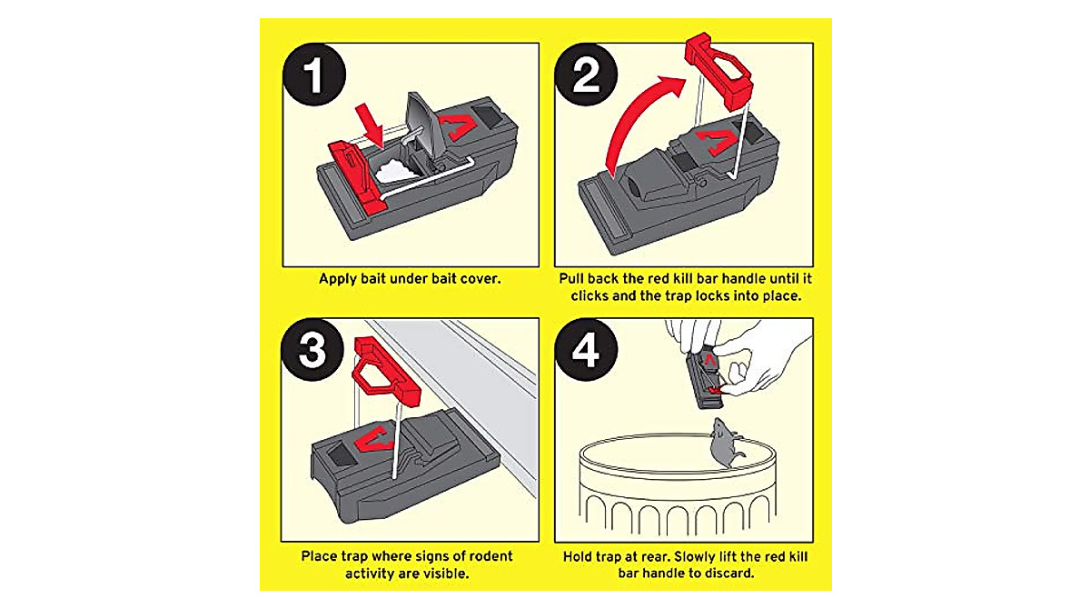 Victor M123 Quick-Kill Mouse Trap 3-Pack for Humane Rodent Control